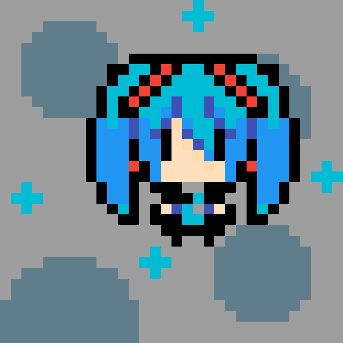Pixilart - Hatsune Miku by PixilyCrystaly