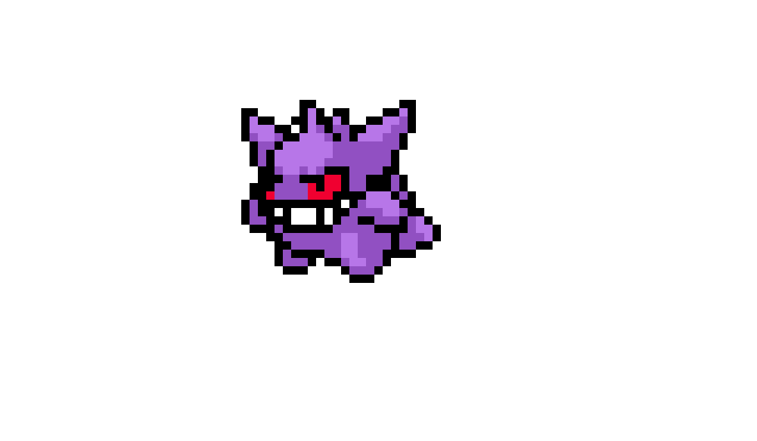 Editando Gengar - Herramienta de dibujo de arte píxel en línea - Pixilart