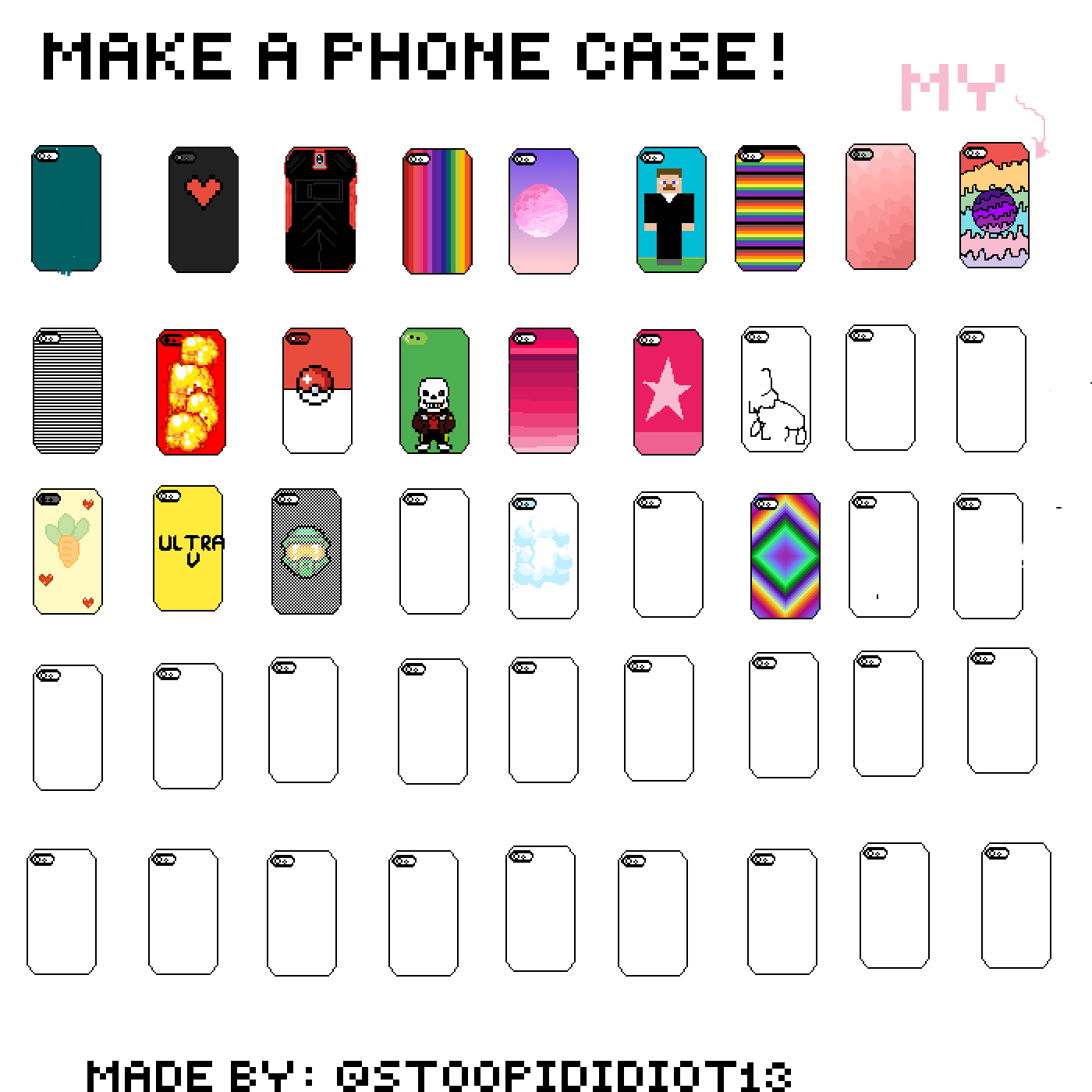 Editing draw your phone - Free online pixel art drawing tool - Pixilart