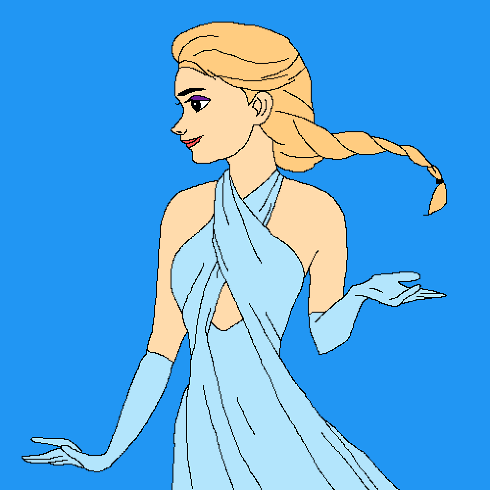 Editing queen elsa - Free online pixel art drawing tool - Pixilart