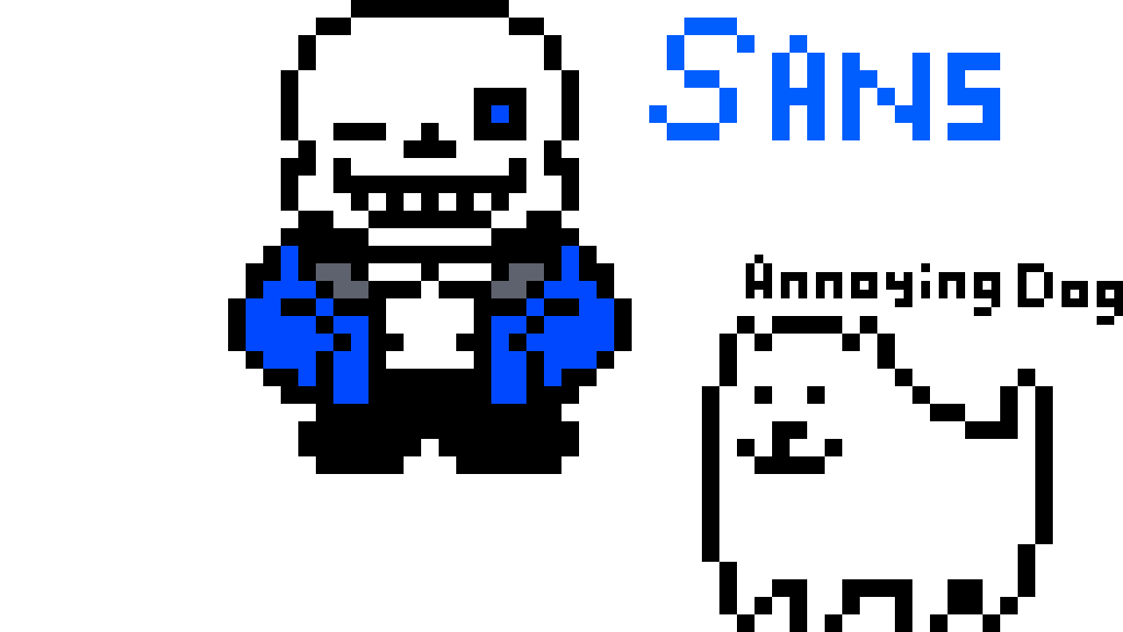 Pixilart - sans and annoying dog by derpyllamas