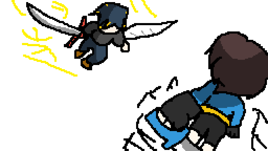 Pixilart - hero fight? by polme12116Z