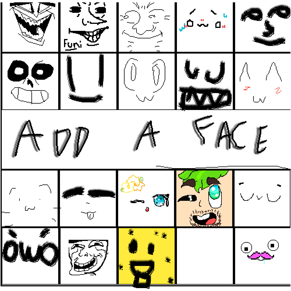 Editing add a face - Free online pixel art drawing tool - Pixilart