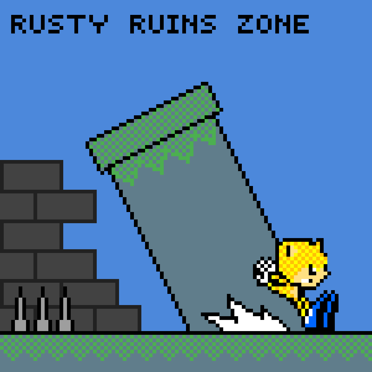 Pixilart - rusty ruins zone by Tuxedoedabyss03