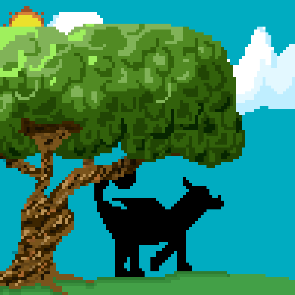 Pixilart - Dragon Under A Tree by SummerB