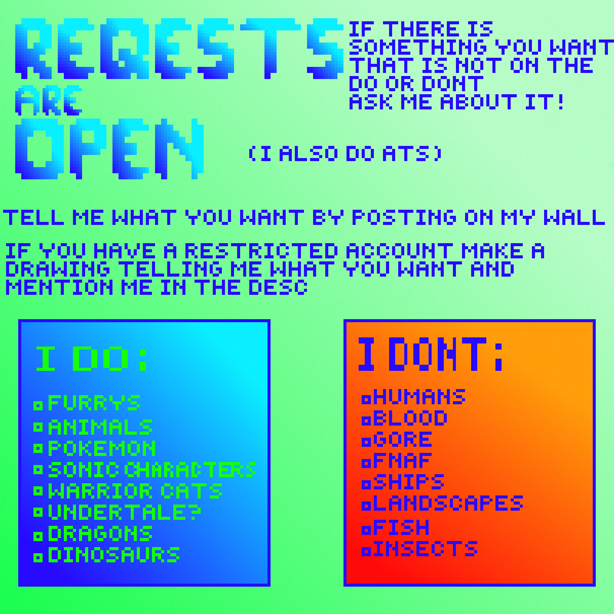 Pixilart - Requests are open by IcewingsRock