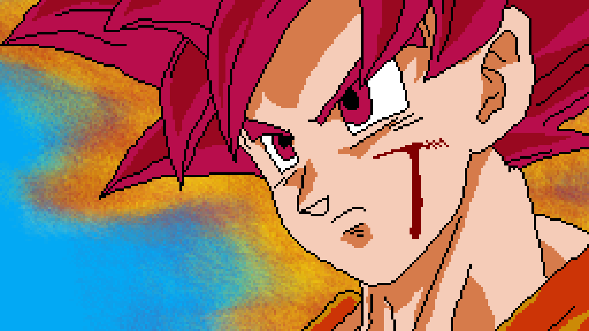 Pixilart - Goku SSG Pixel Art by xXtrullorx