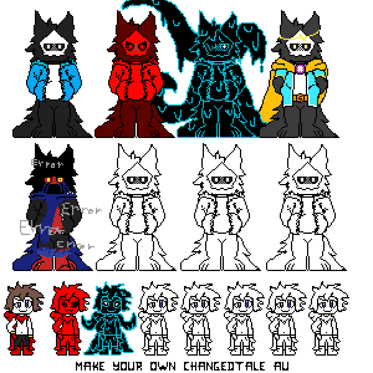 Editing Error sans - Free online pixel art drawing tool - Pixilart