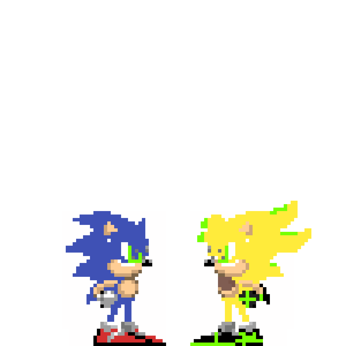 Pixilart - sonic meet super neon by bubba-boi