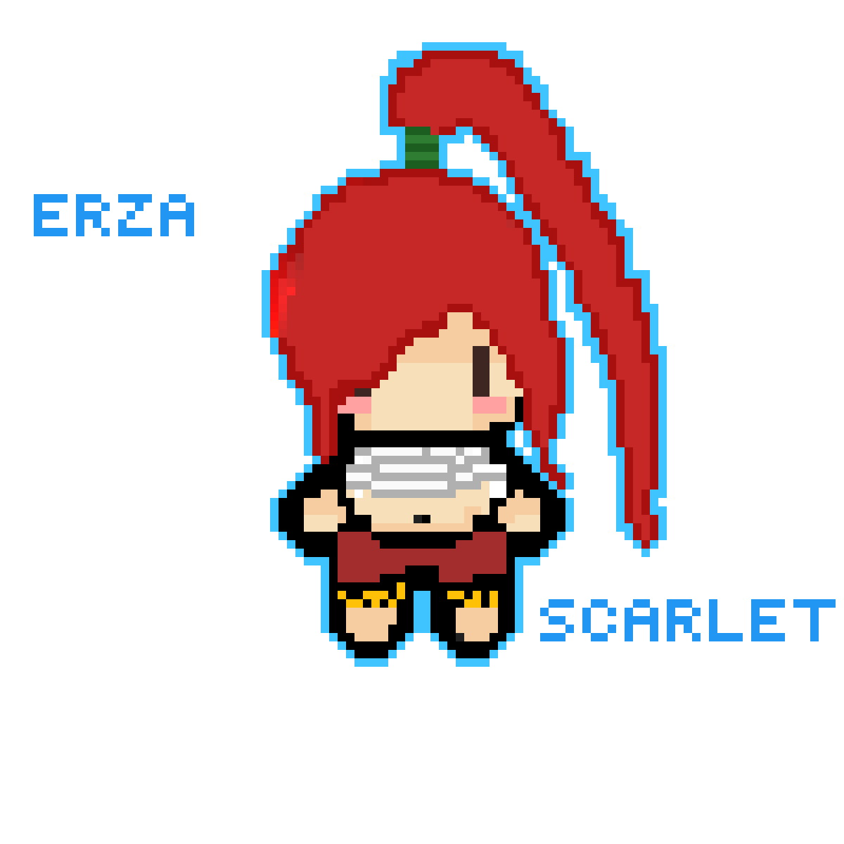 Editing erza scarlet - Free online pixel art drawing tool - Pixilart