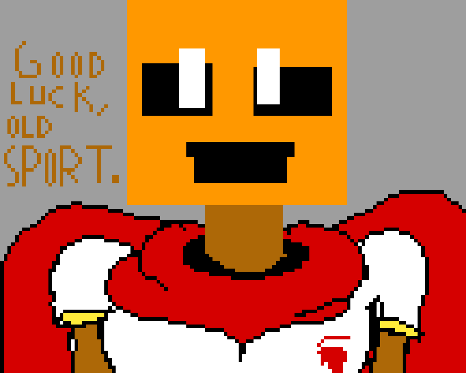 Pixilart - Orange Guy the Papyrus by anUTPerson