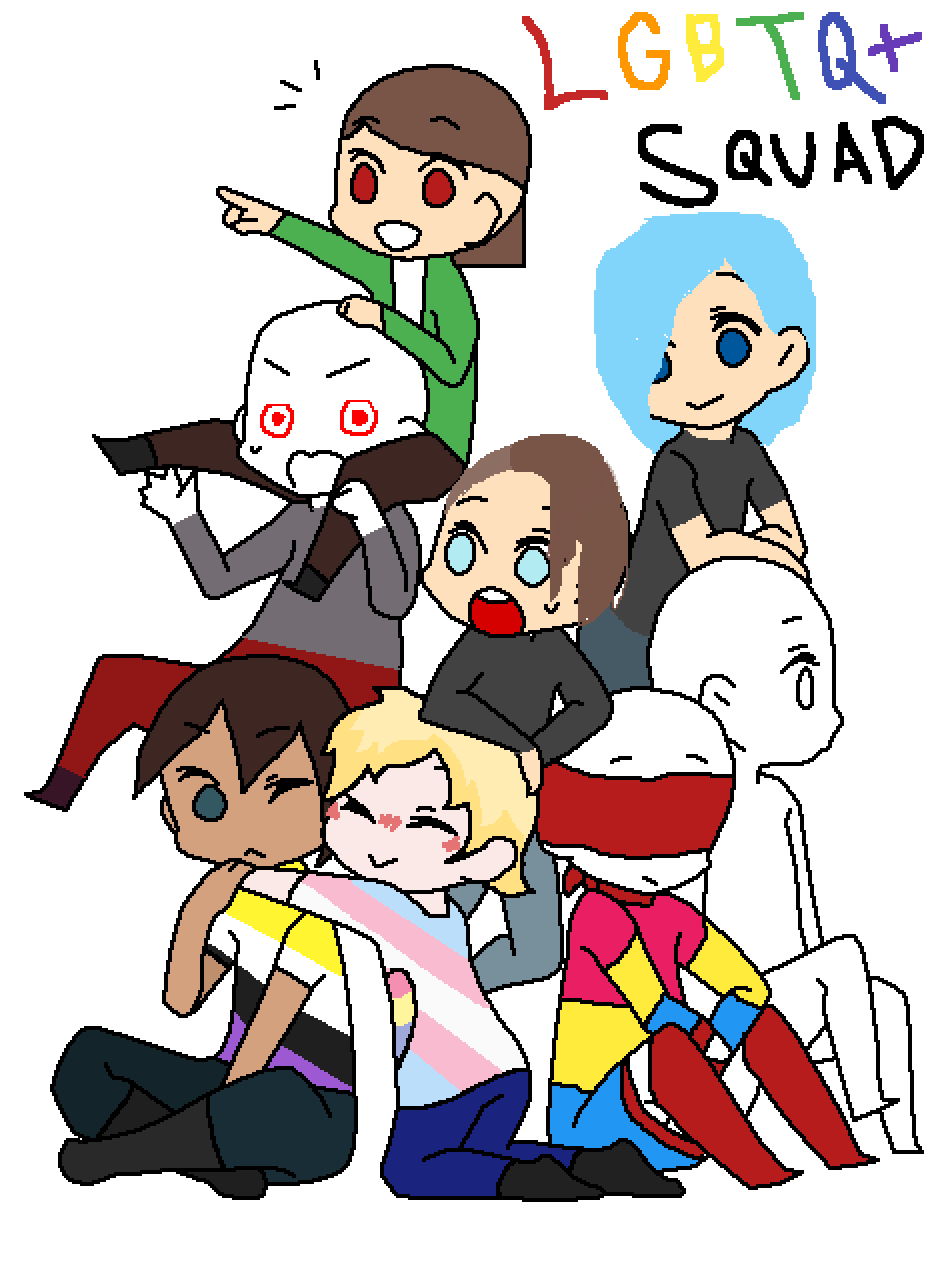 Editing LGBTQ Squad - Free online pixel art drawing tool - Pixilart