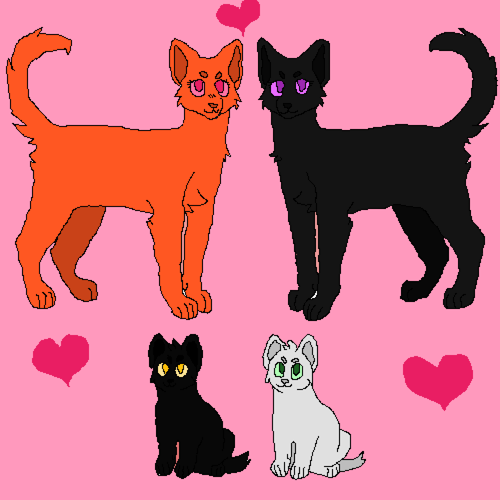 Pixilart - Nightheart and Flare by zestybestie