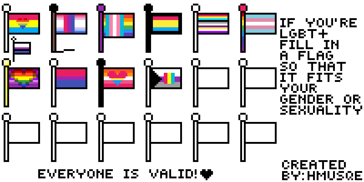 Editing Pride flags - Free online pixel art drawing tool - Pixilart