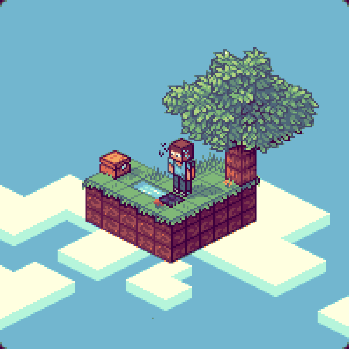 Pixilart - skyblock by downgraded