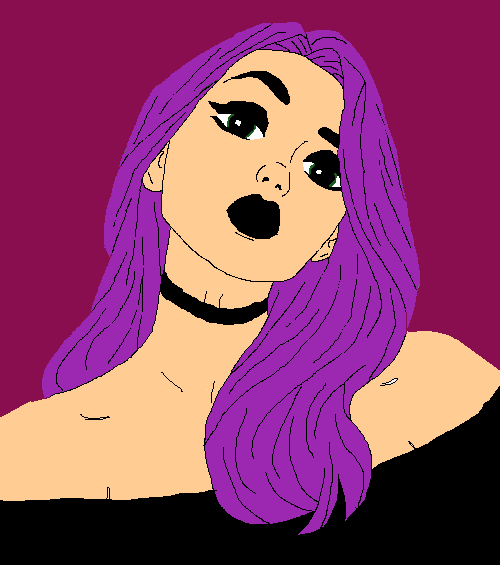 Editing goth girl - Free online pixel art drawing tool - Pixilart