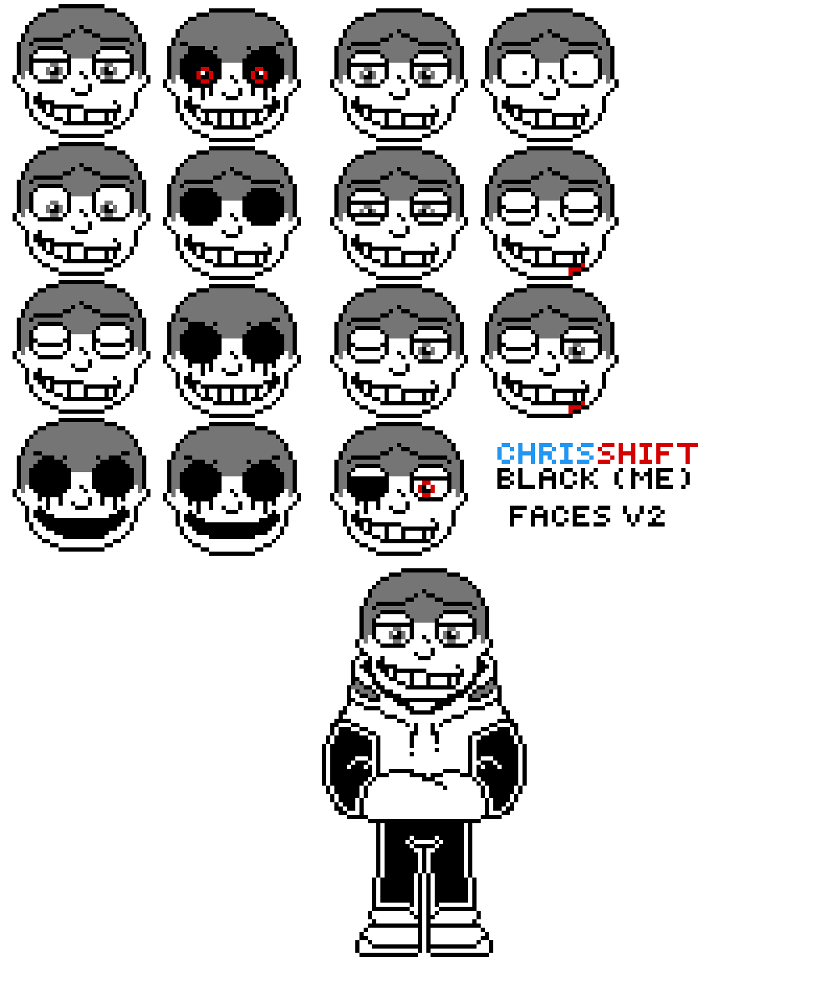 Pixilart - CS!Me Faces V2 by SpongeShadow