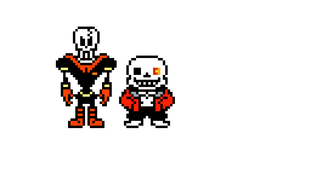 Editing underfell skeletons - Free online pixel art drawing tool - Pixilart