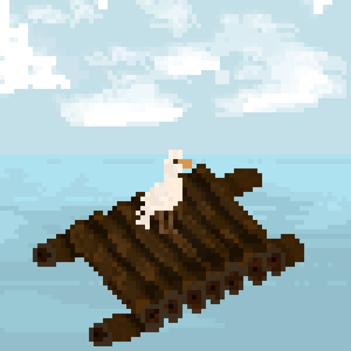 Pixilart - Raft by hello-there666
