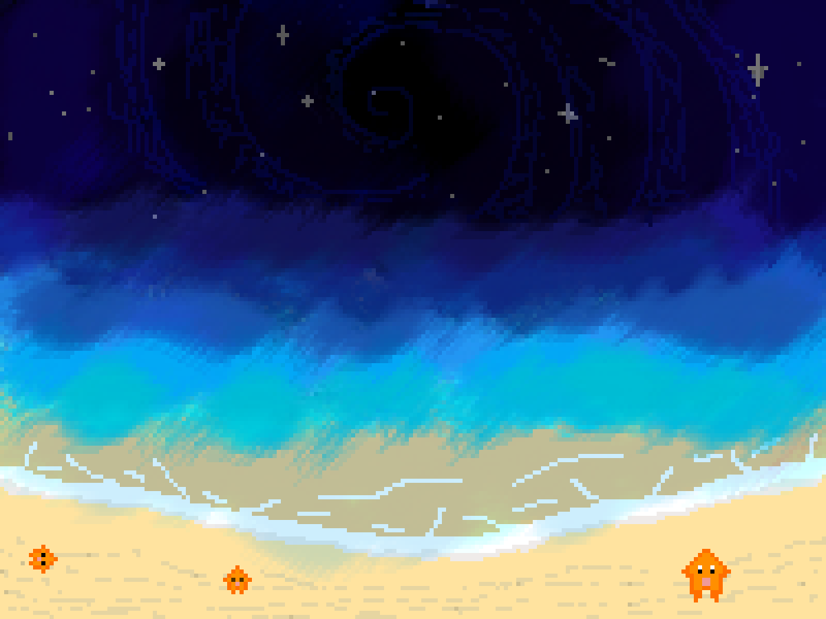 Pixilart - MIDNIGHT BEACH by drawingnoob