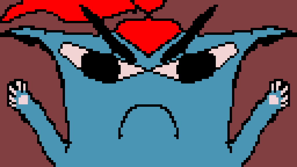 Pixilart - Angry Blue Dude by Luhanthedeer