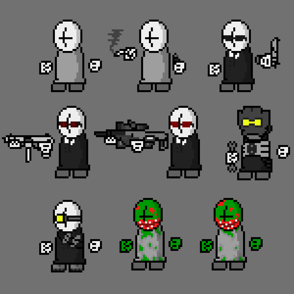 Pixilart - Madness Goons and enemies by bakeybones
