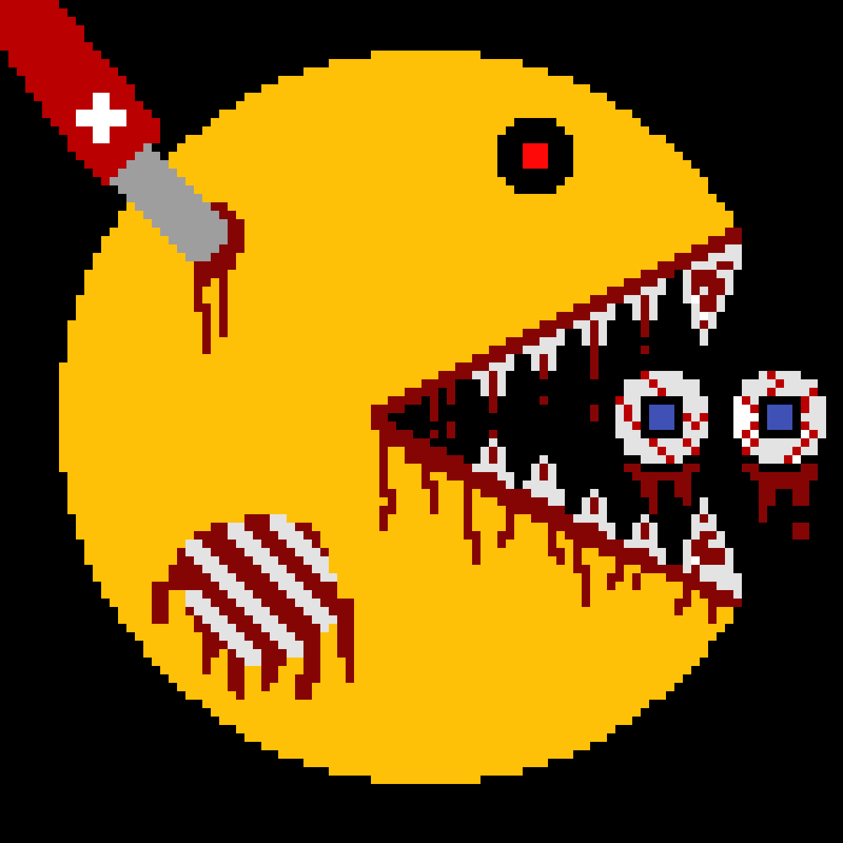 Pixilart - demon pacman by mixtape