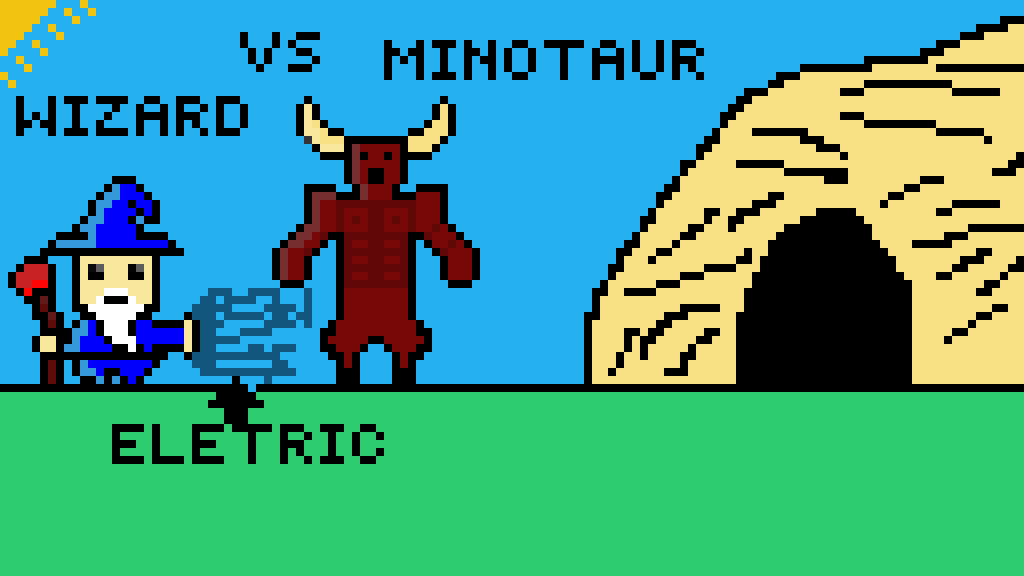 Pixilart - Wizard vs Minotaur by Maddoxpr