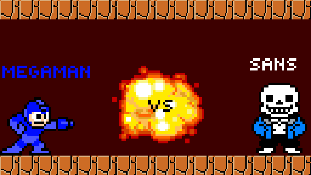 Pixilart - Mega Man VS Sans by Shadow-Apollo