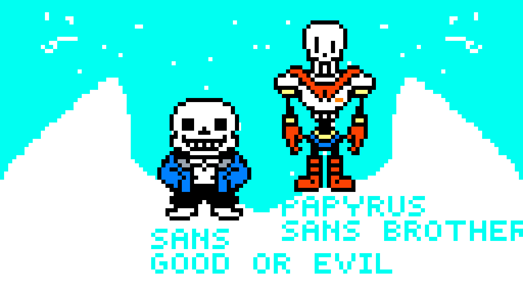 Pixilart - Sans And Papyrus Are Brothers by Herobrine