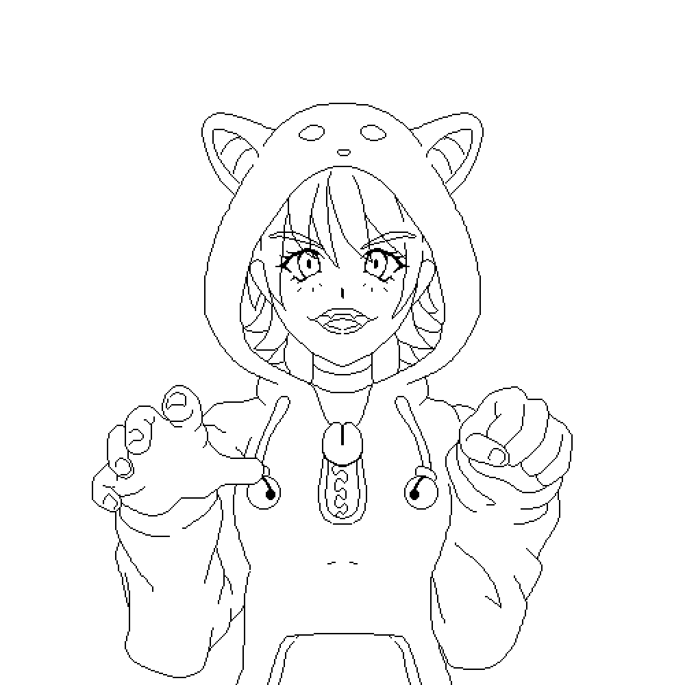 Pixilart - Cat Hoodie Base Edit by huldrachoir