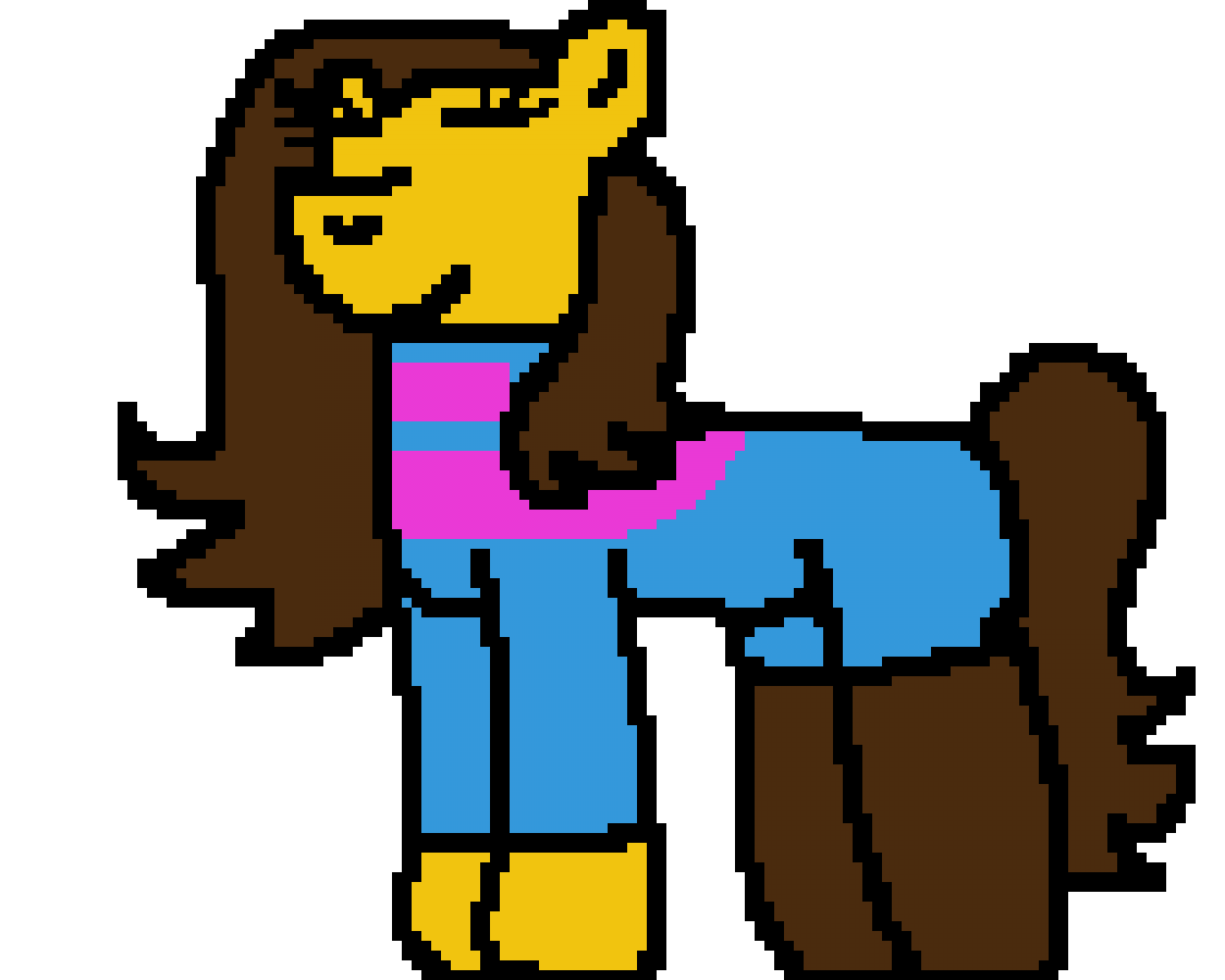 Editing MLP Frisk - Free online pixel art drawing tool - Pixilart
