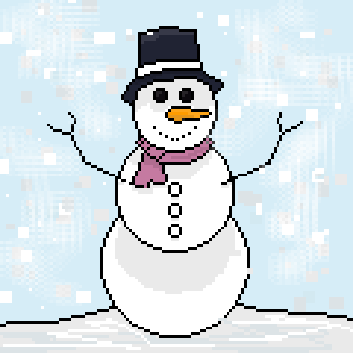 Editing Snowman - Free online pixel art drawing tool - Pixilart