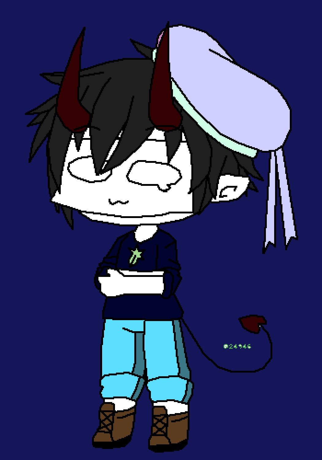 Editing husky in gacha club - Free online pixel art drawing tool - Pixilart