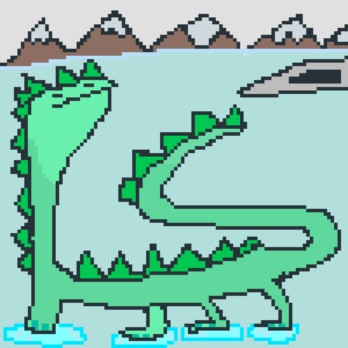 Pixilart - Snow Dinosaur by Geo-wolf