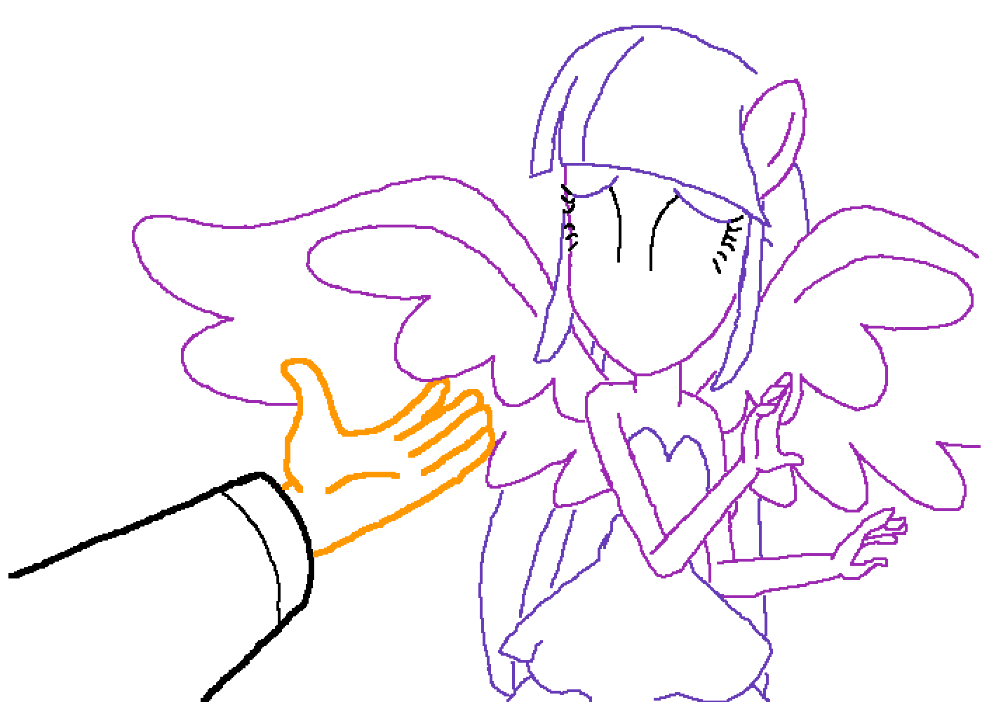 Pixilart - human pony base.4 by crazyklala