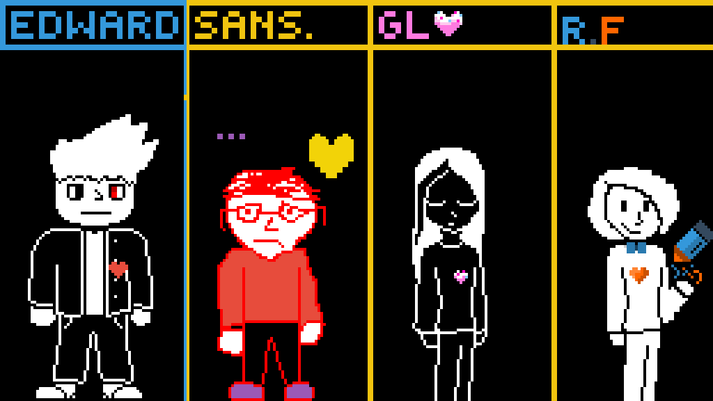 Pixilart - collab of undertale stamps by waterdragon