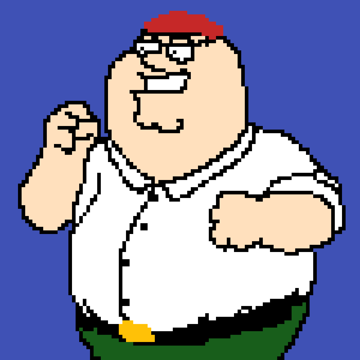 Pixilart - solid color peter griffin by penguinboyy