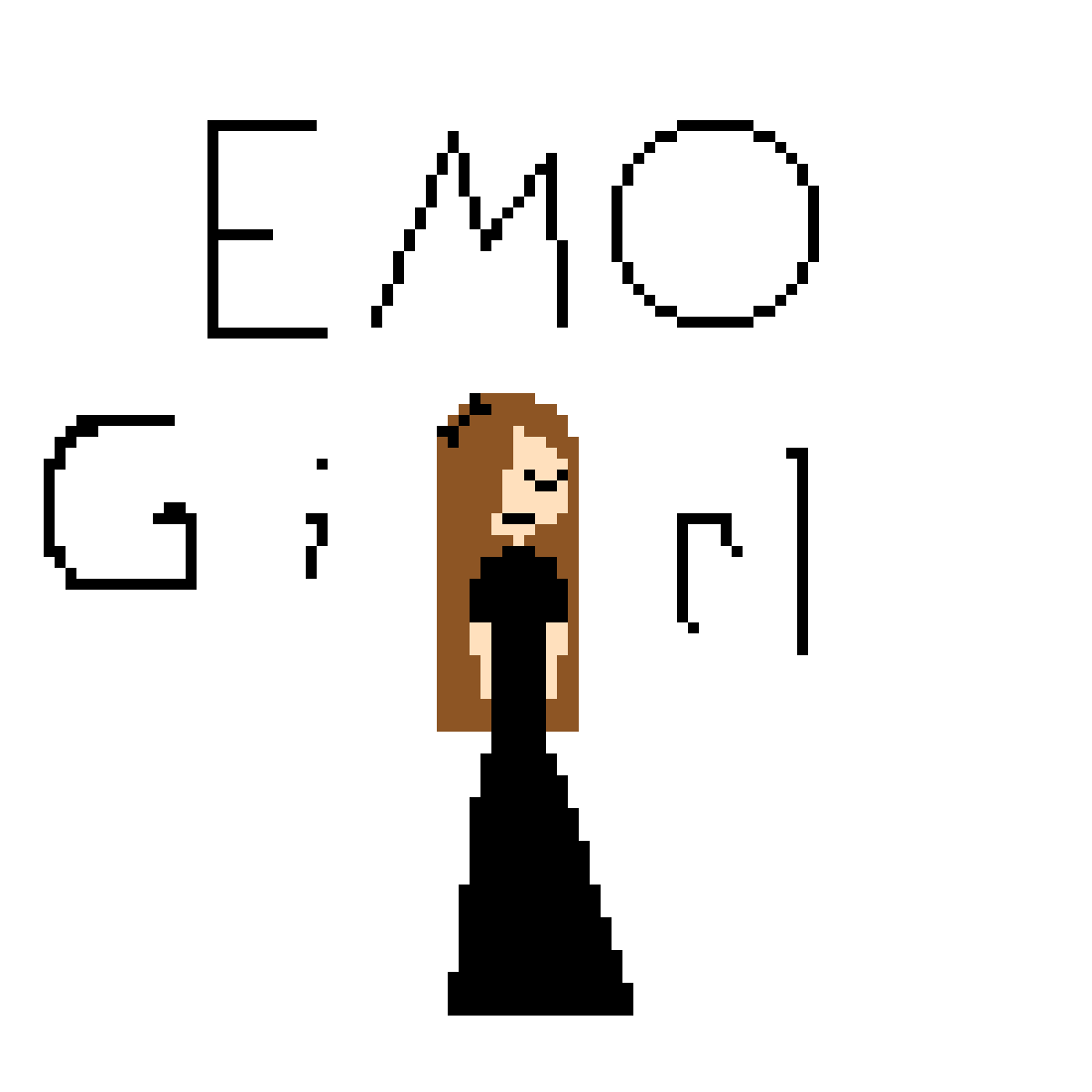 Pixilart - Emo girl by Squirrelgal05