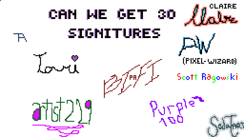 Editing Signature - Free online pixel art drawing tool - Pixilart