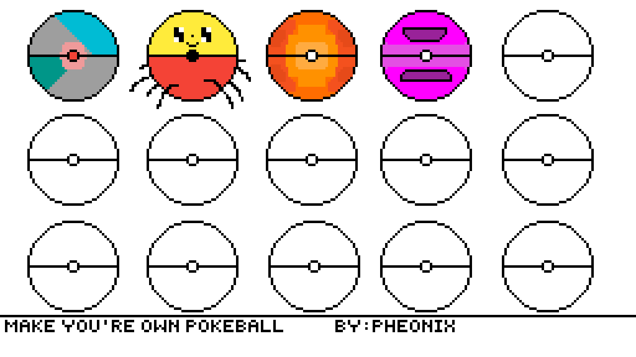 Editing Make your own Pokeball - Free online pixel art drawing tool ...