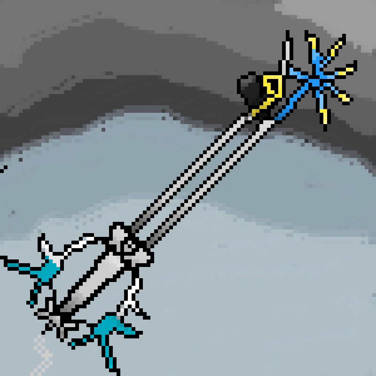 Pixilart - Oathkeeper Keyblade by PatrichuEB