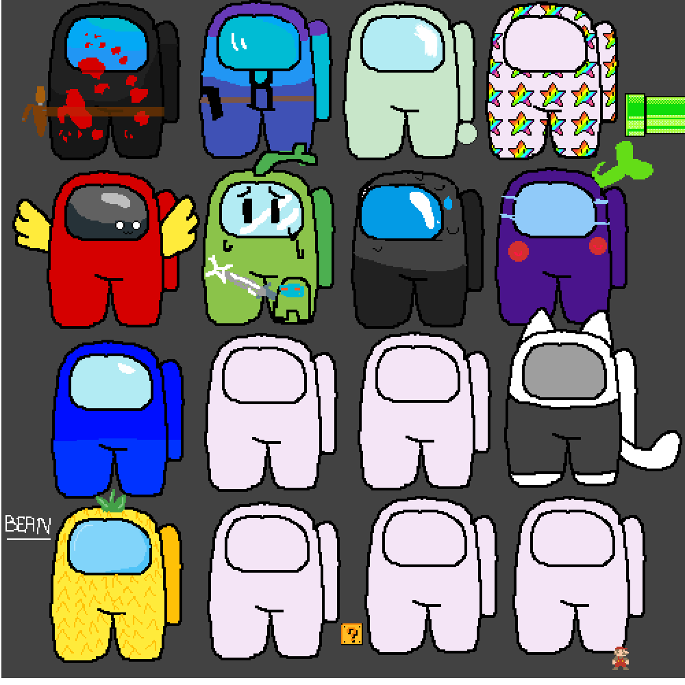 Editing Among us - Free online pixel art drawing tool - Pixilart