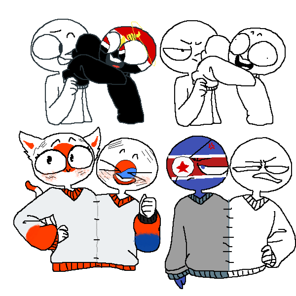 Pixilart - Country Human Collab by cloudandtaffy