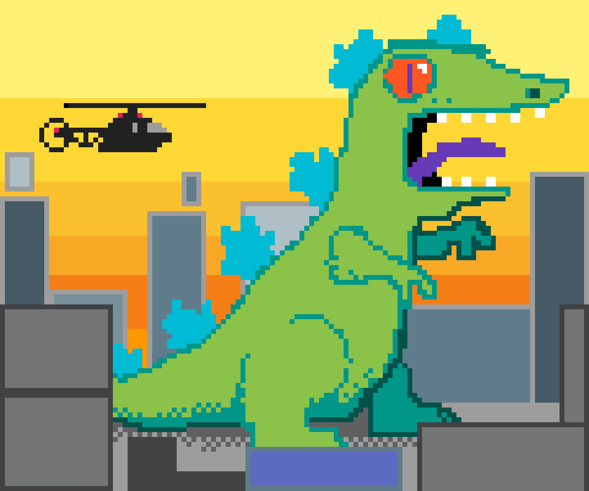Pixilart - Reptar! by Bilge-Brady