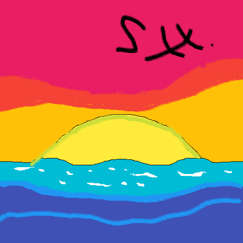 Editing A beautiful sunset - Free online pixel art drawing tool - Pixilart