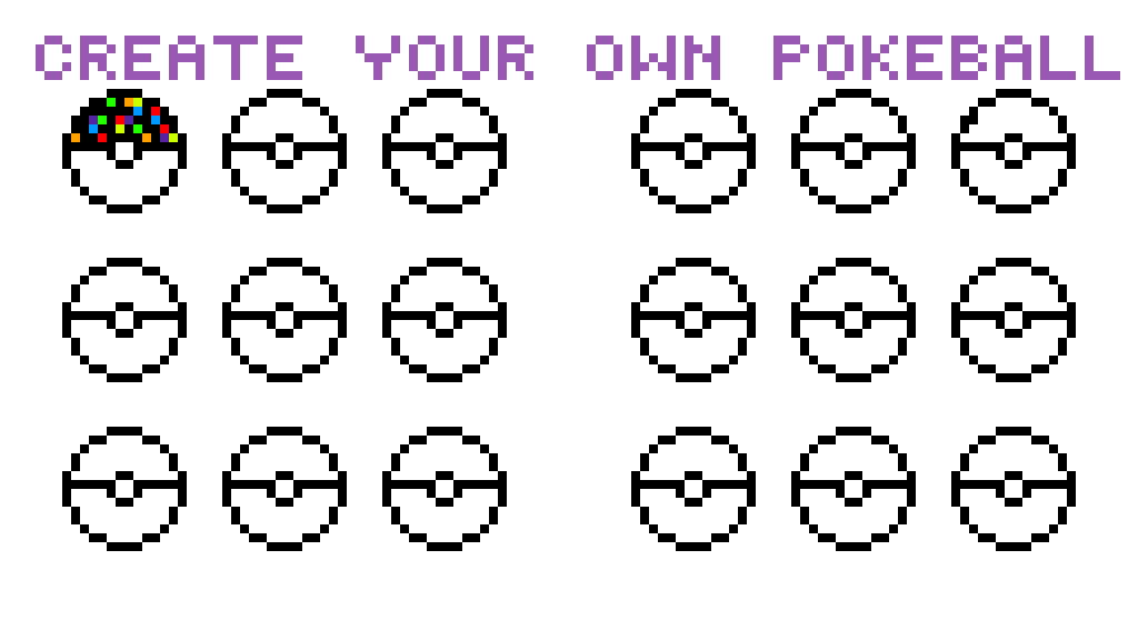 Pixilart - Create your own pokeball! by Iggyz-art