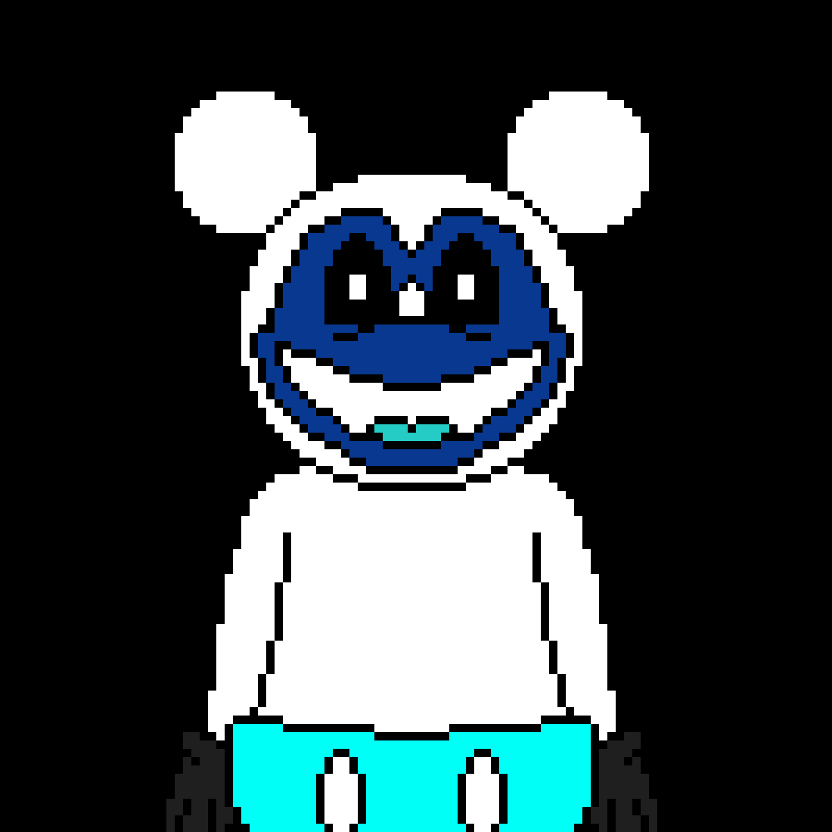 Pixilart - Photo Negative Mouse Guy by Kalos-Baku