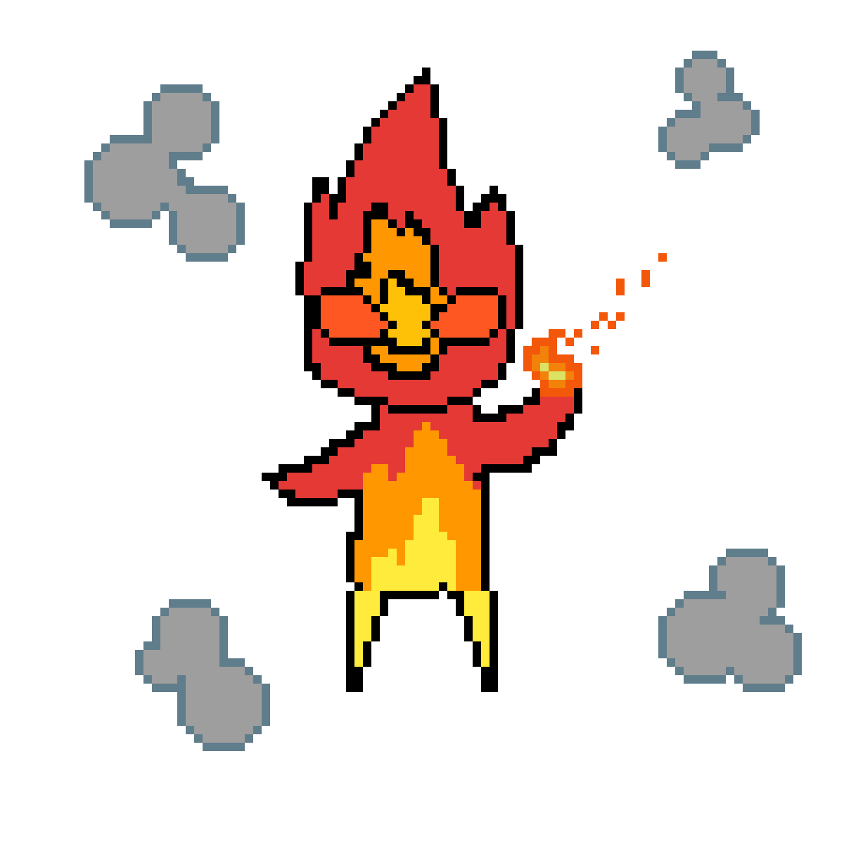 Pixilart - Fire Demon Thingy by Heccindogbread