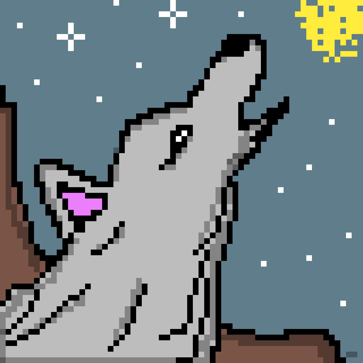Pixilart - A wolf howling by Dark-Phantom484